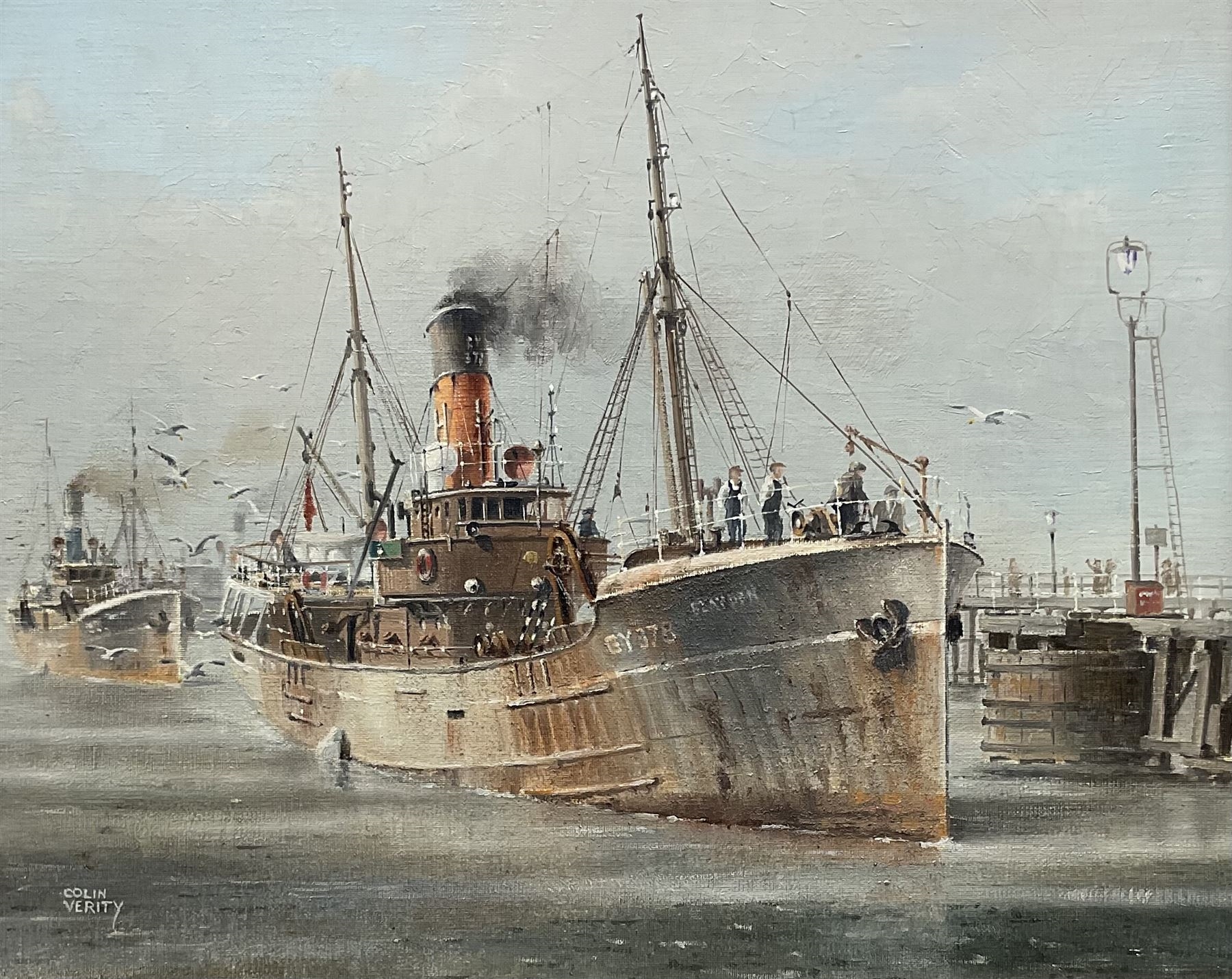 Colin Verity | Grimsby Trawler Leaving Port | MutualArt