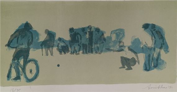 Avni Arbas | Scène de pétanque (1961) | MutualArt