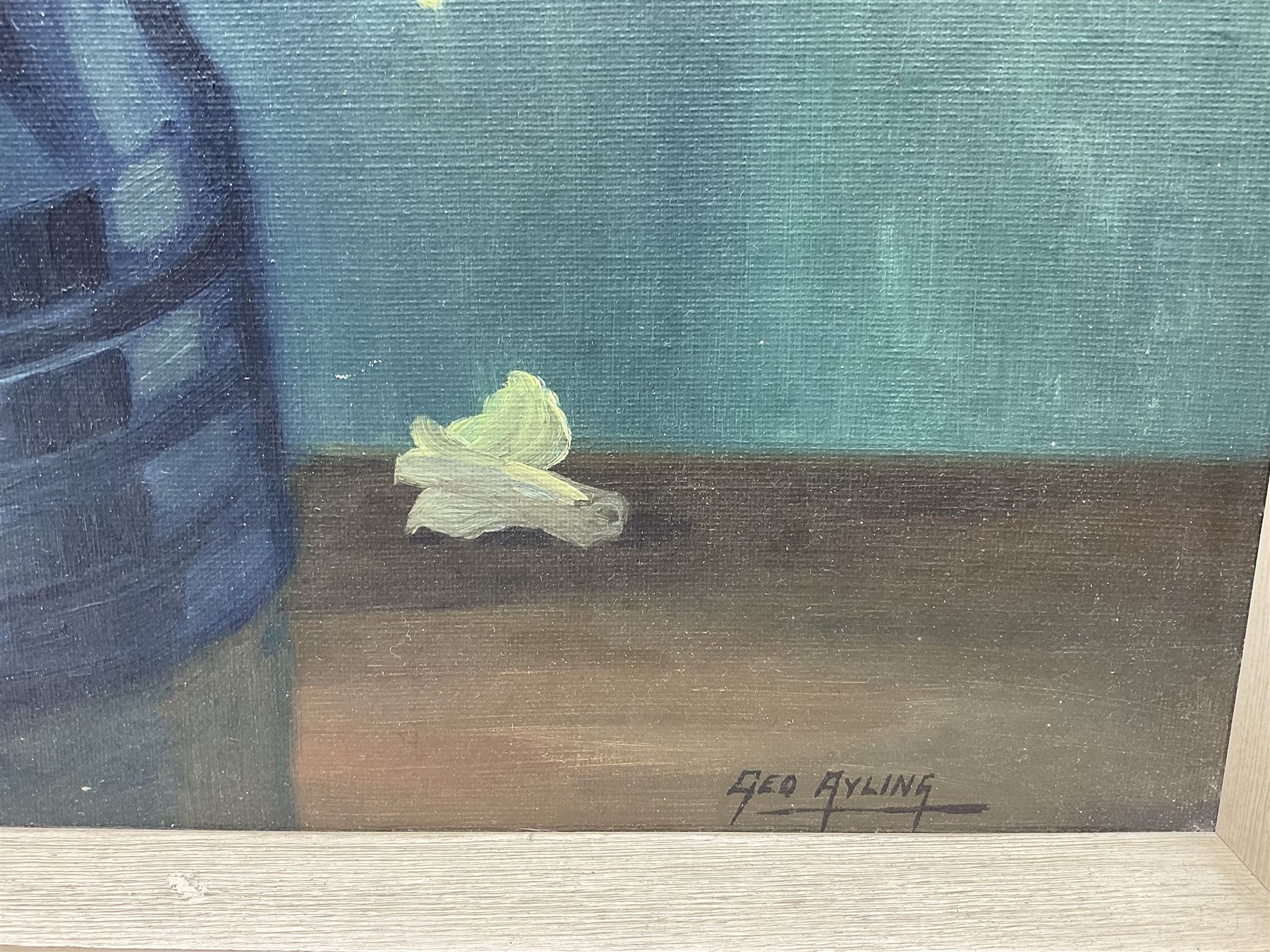 George Ayling | Still Life of Flowers in a Blue Jug | MutualArt