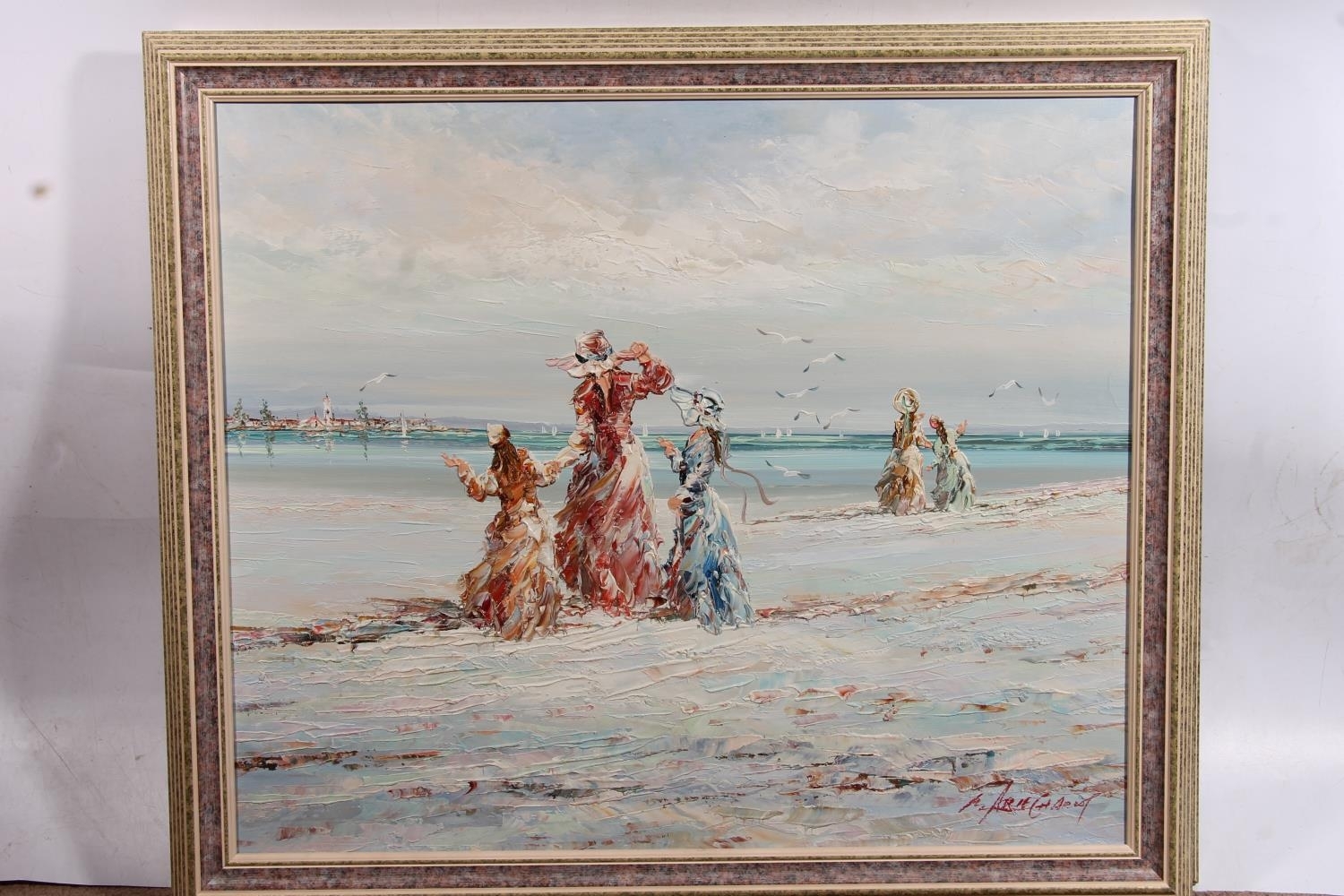 Marie Charlot | figures on a beach | MutualArt