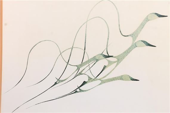 Benjamin Chee Chee | birds in flight | MutualArt