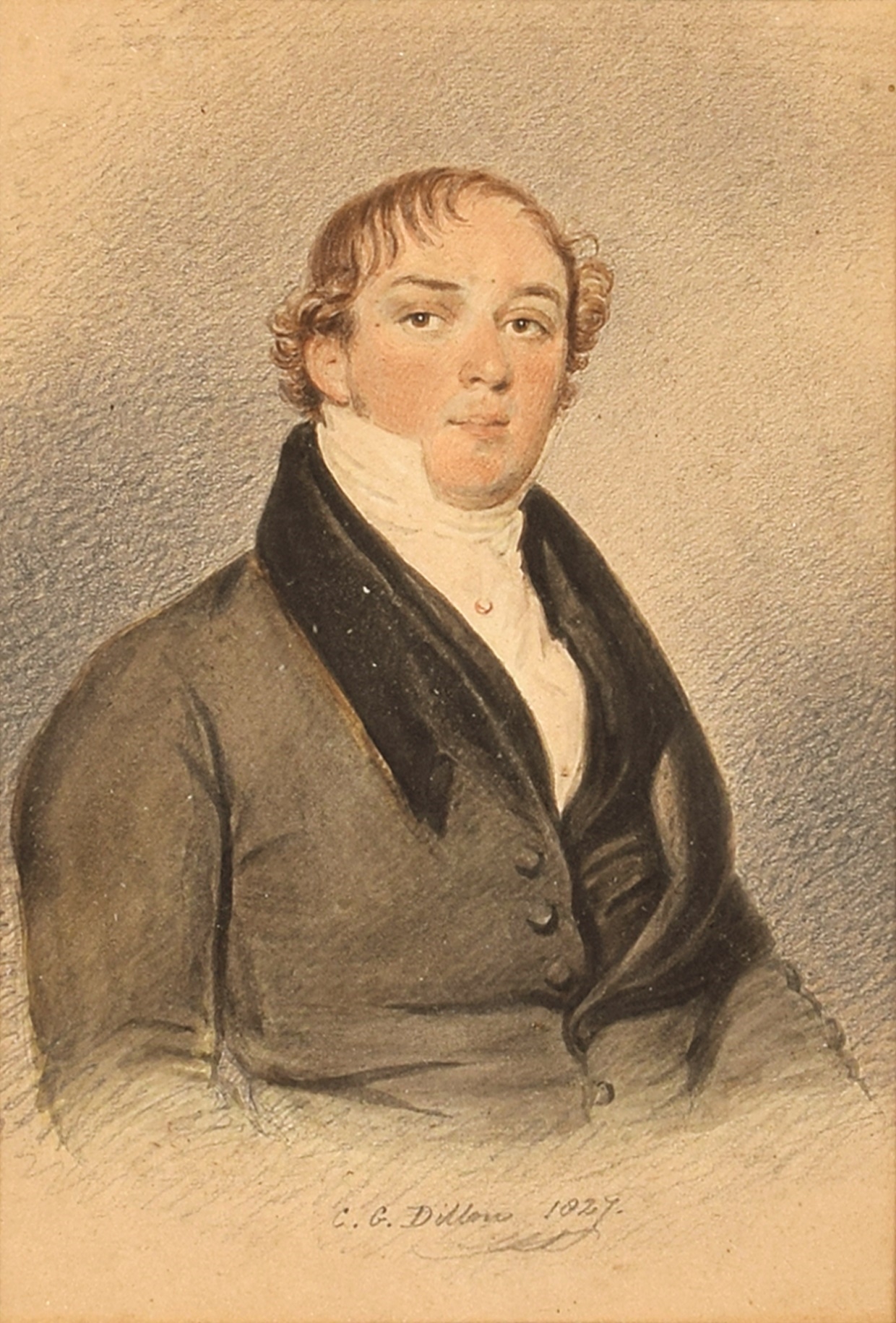 Charles G. Dillon | Portrait of a seated gentleman (1827) | MutualArt