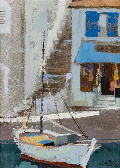 Hilton Hassell | Harbour Scene | MutualArt