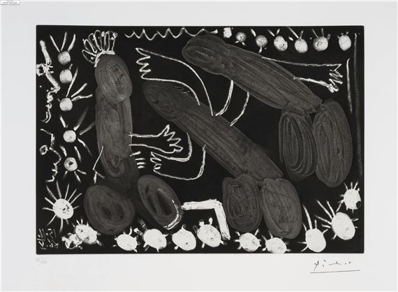 Pablo Picasso | Pablo Picasso (1881-1973) Theatre Scene with Phallic ...