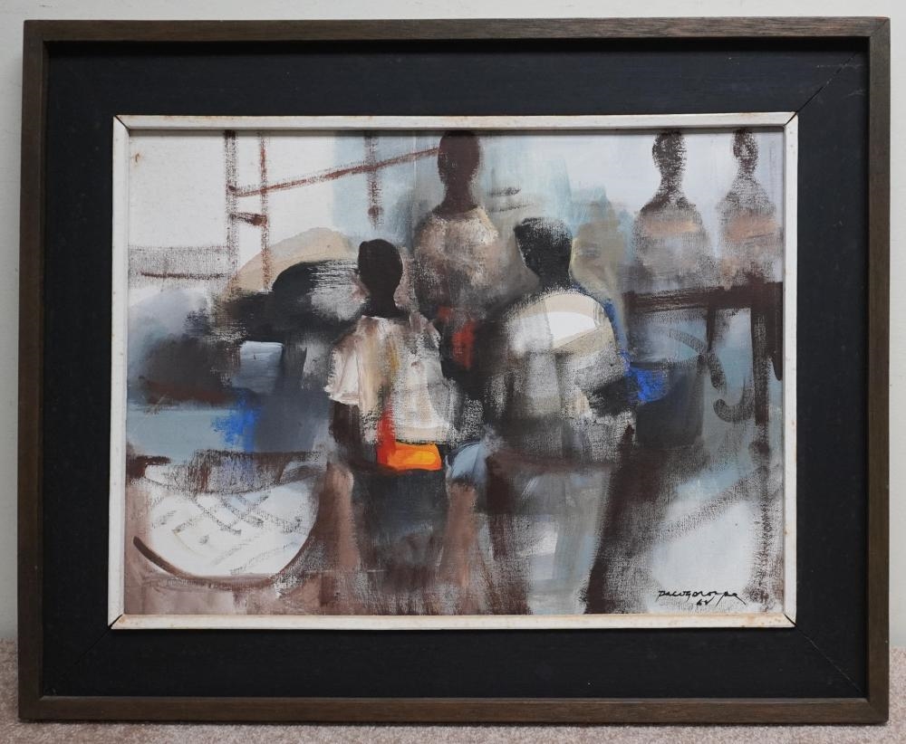 Paco Gorospe | Abstract Figures Oil on Canvas (64) | MutualArt
