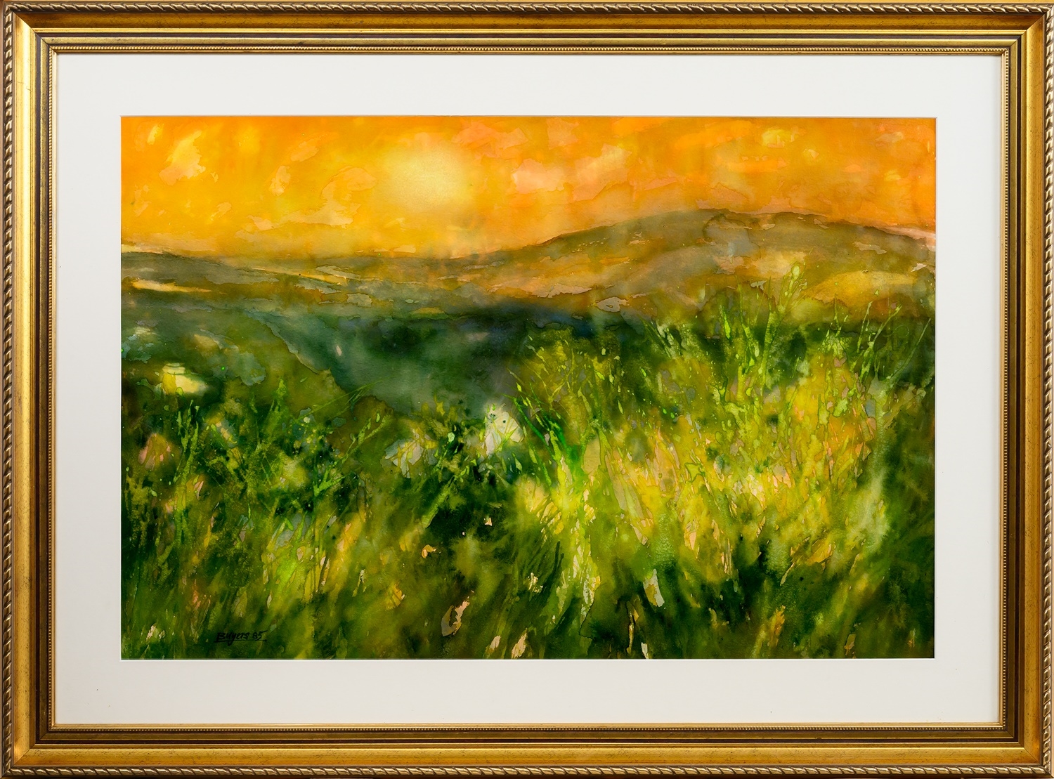 Donald Morison Buyers | LANDSCAPE WITH ORANGE SKY (85) | MutualArt