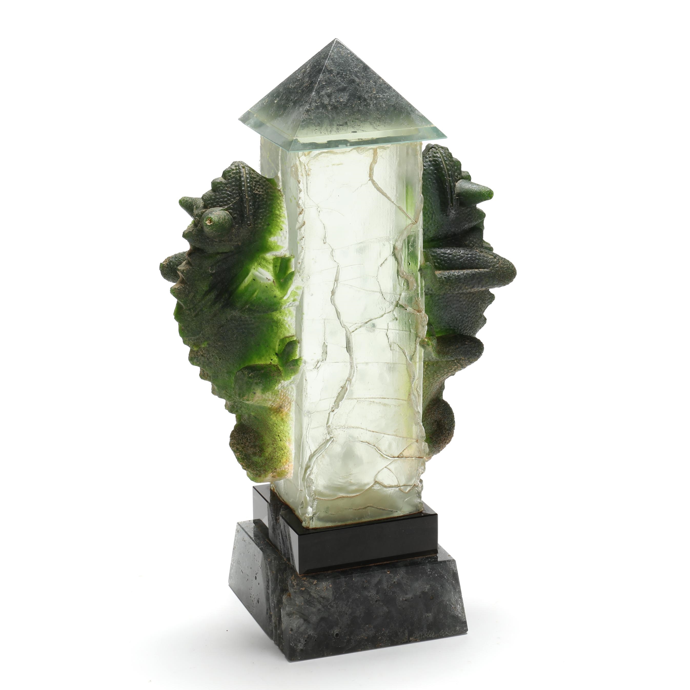 Margit Toth | Chameleon Glass Sculpture (1993) | MutualArt