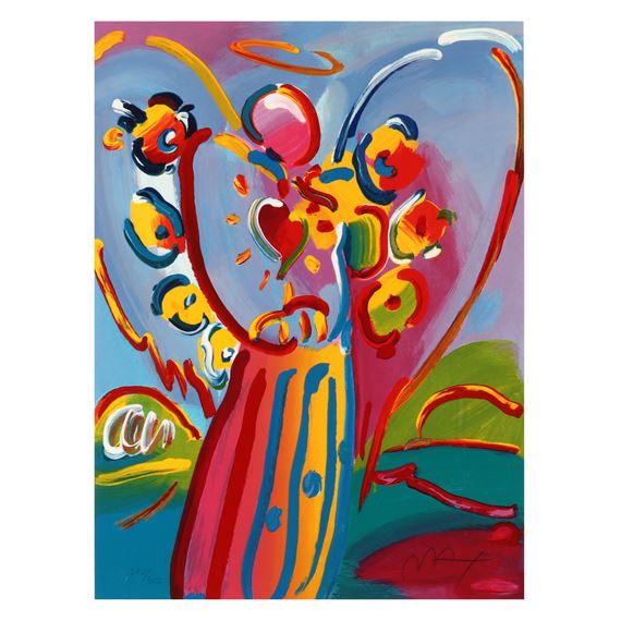 Peter Max | Angel with Heart | MutualArt