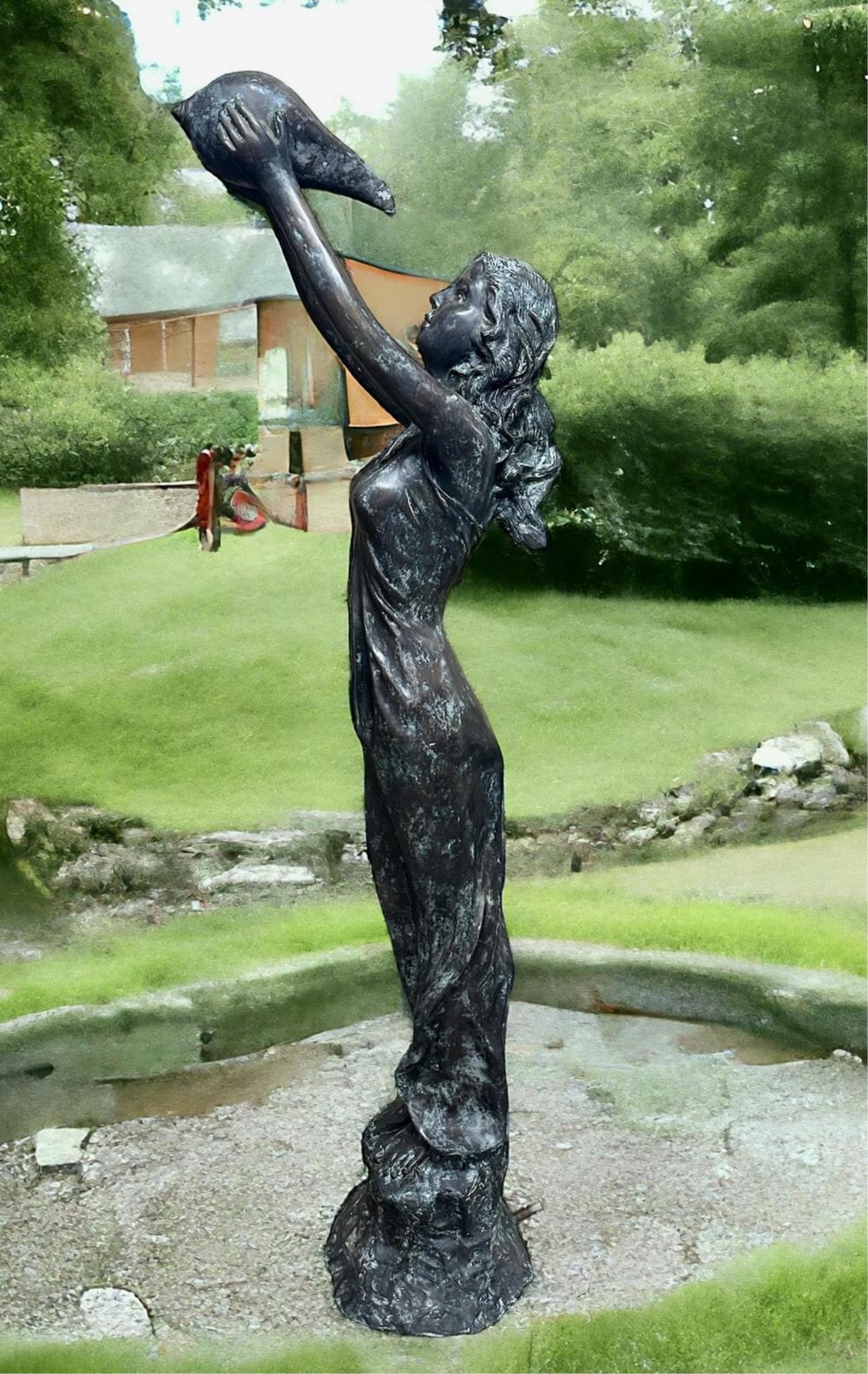 Édouard Louis Collet | Standing Lady with Shell Water Feature ...