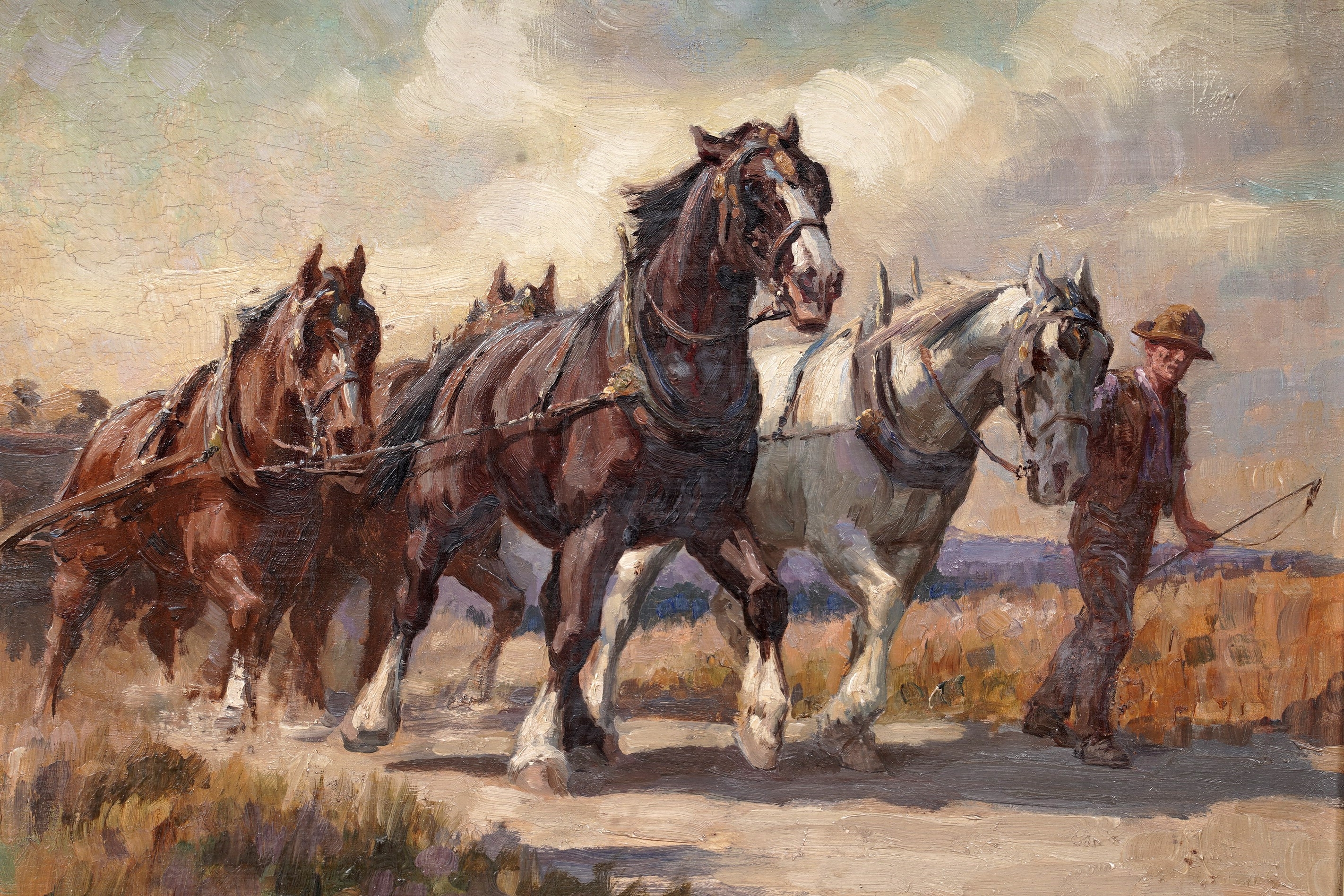 William Hounsom Byles | Byles RBA - The Top of the Hill | MutualArt
