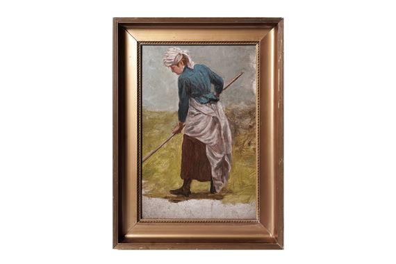 Isa Jobling | A Staithes Girl at Work | MutualArt