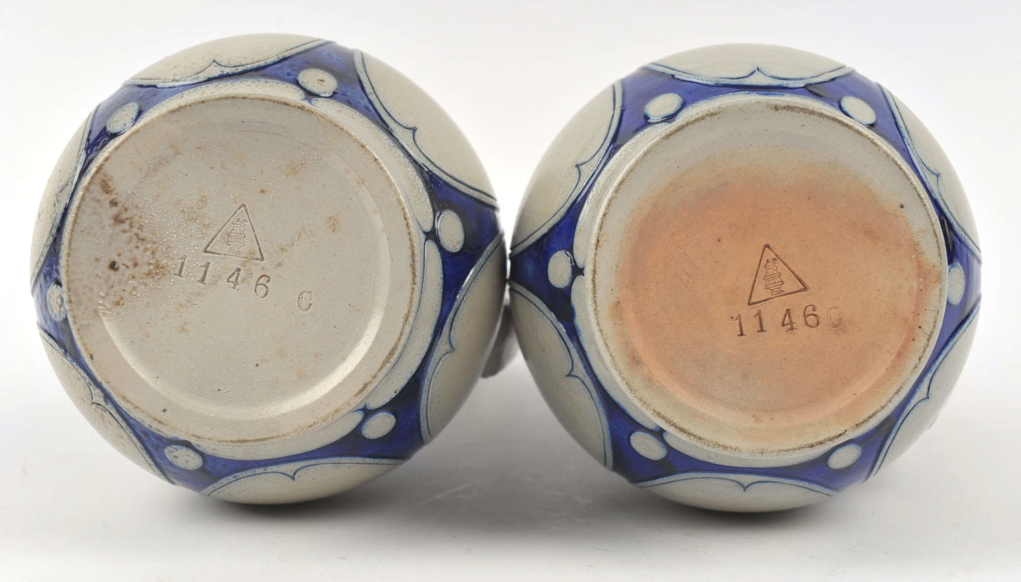 Peter Behrens | two Jugendstil salt glazed stoneware ewers (Early 20th ...