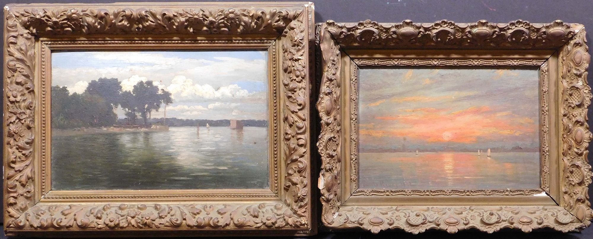 Charles River | Pair of Tonalist Paintings (1812) | MutualArt