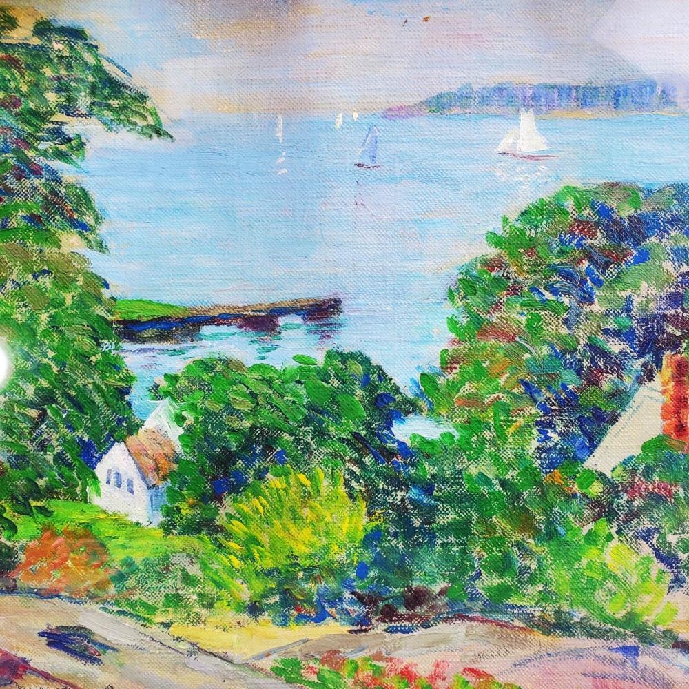 Mary Nicholena MacCord | Panoramic View of a Village by the Water ...