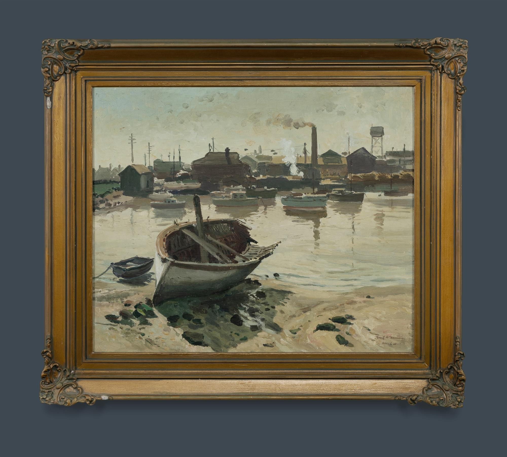 Frank McNamara | Newcastle Harbour (1948) | MutualArt
