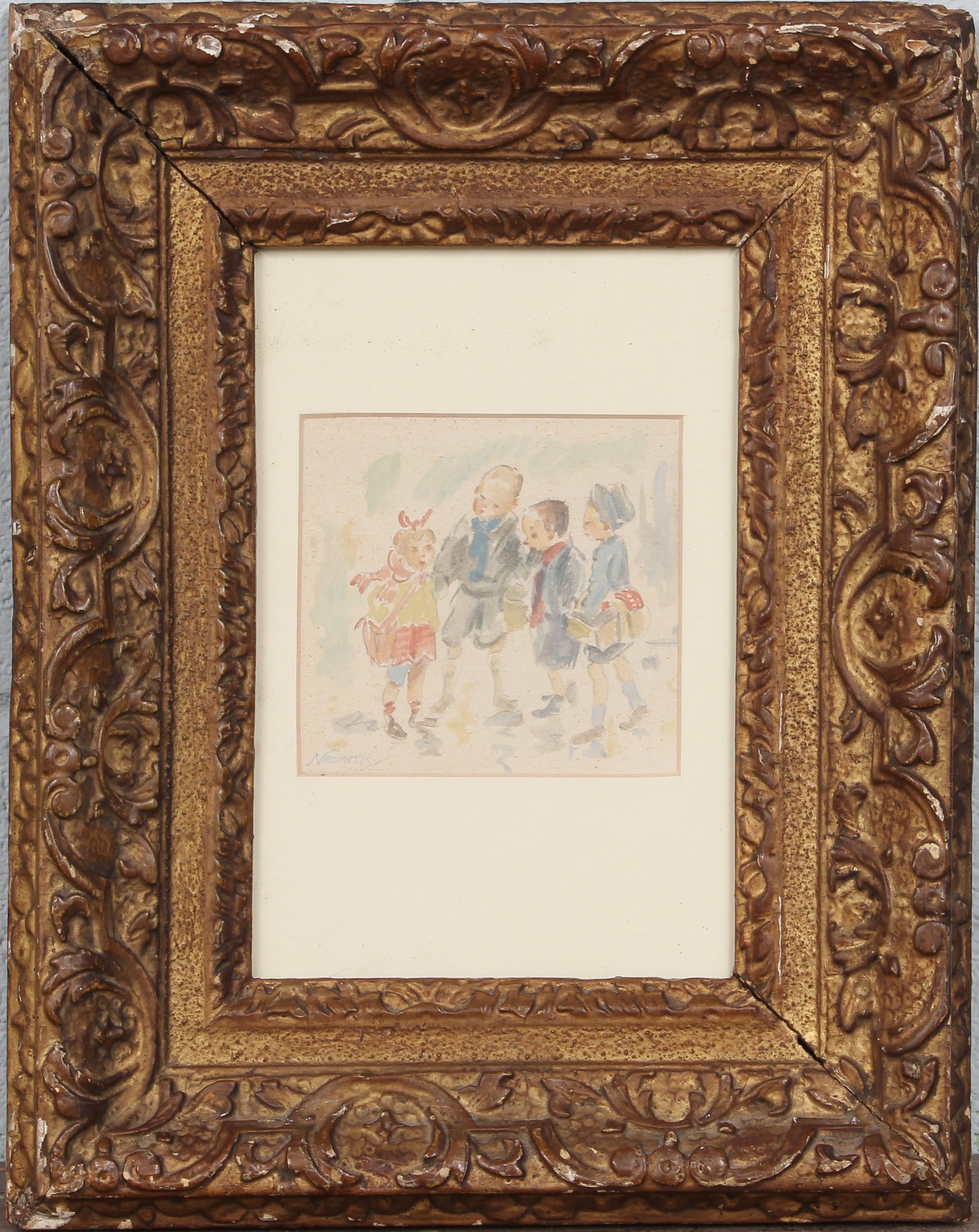 Philip Naviasky | Philip Naviasky (1894-1983) Study of children Signed ...