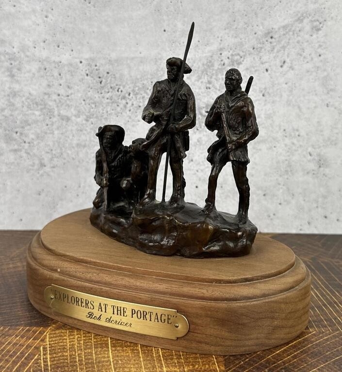 Bob Scriver | Bob Scriver Explorers at the Portage Bronze (29) | MutualArt
