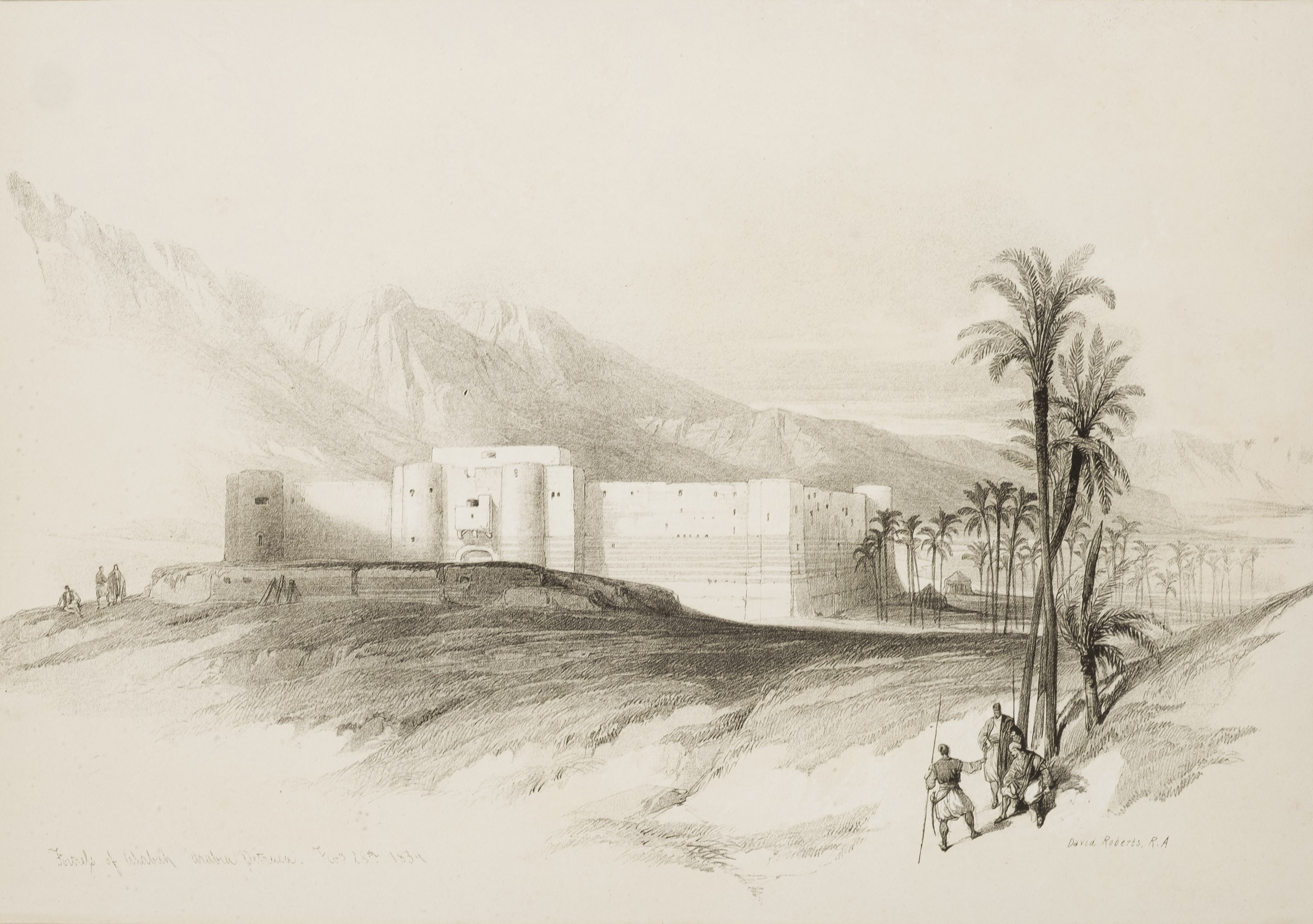 David Roberts | Fortrefs of Akabah, Arabia Petraea (1839) | MutualArt