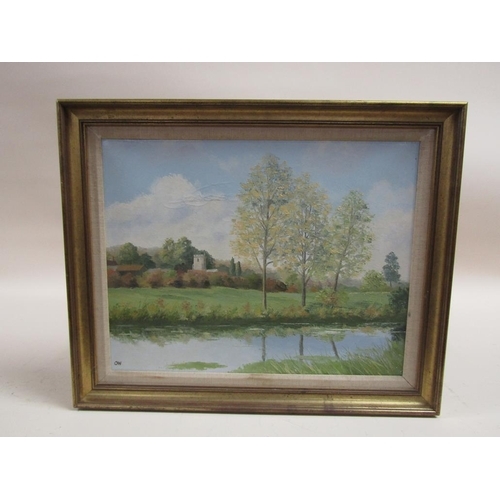 Olive Walker | RIVERSCAPE WITH CHURCH IN BACKGROUND | MutualArt