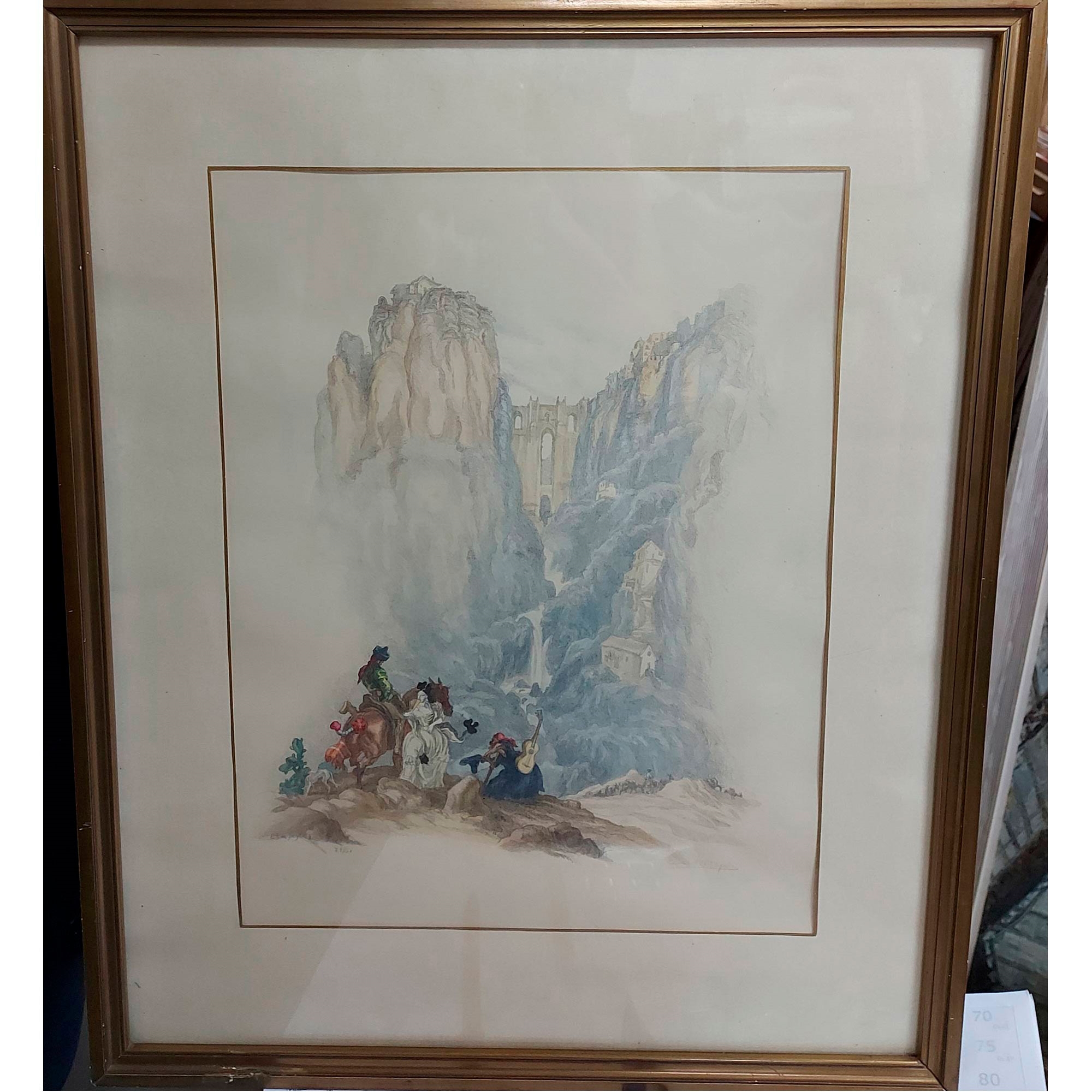 Carlos Sáenz de Tejada | Puente de Ronda con personajes | MutualArt