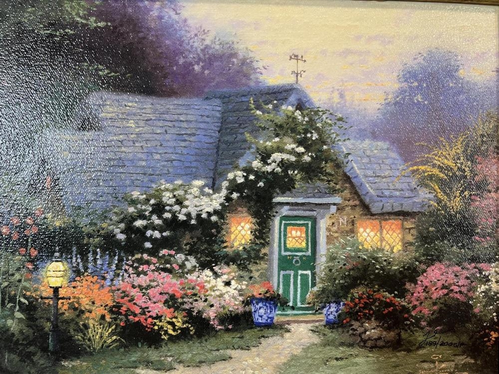 Thomas Kinkade | Signed Thomas Kinkade Lithograph On Canvas | MutualArt