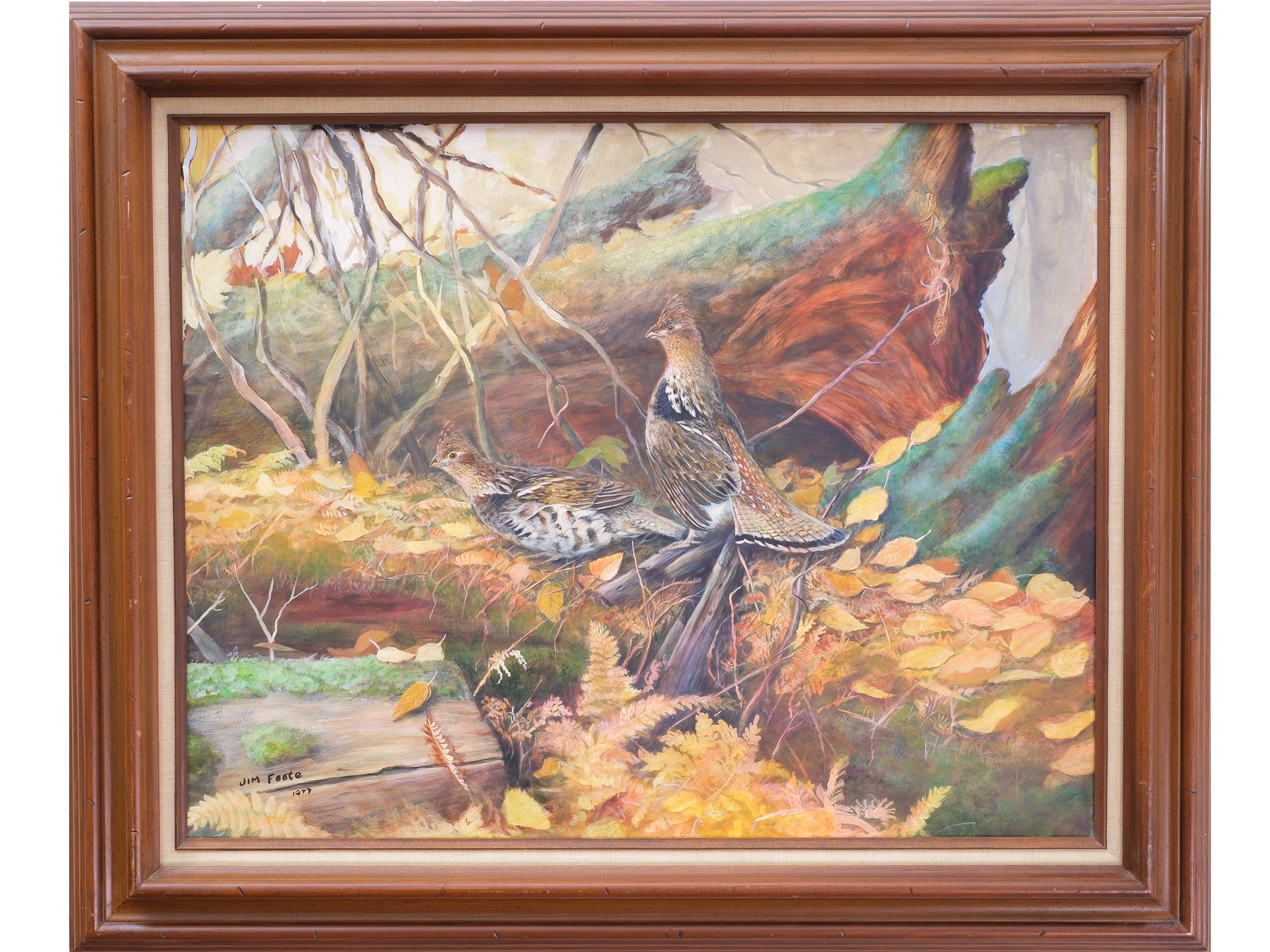 Jim Foote | Pair of grouse in the woods (1977) | MutualArt