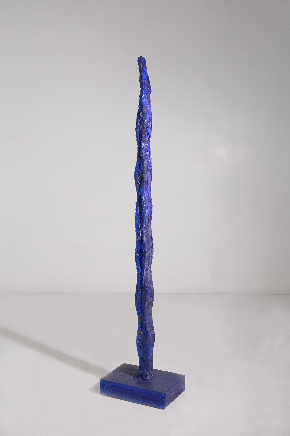 Aldo Guarnieri | Blue painted wooden sculpture, 1990 (1990) | MutualArt