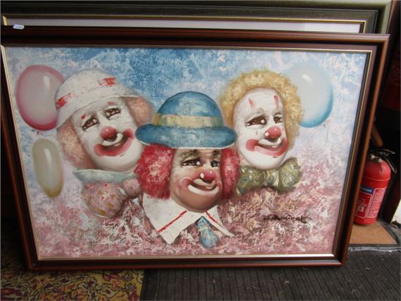 William Moninet | 3 clowns | MutualArt