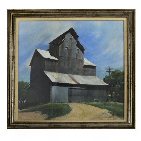 George Rapp | Pastel Grain Elevator | MutualArt
