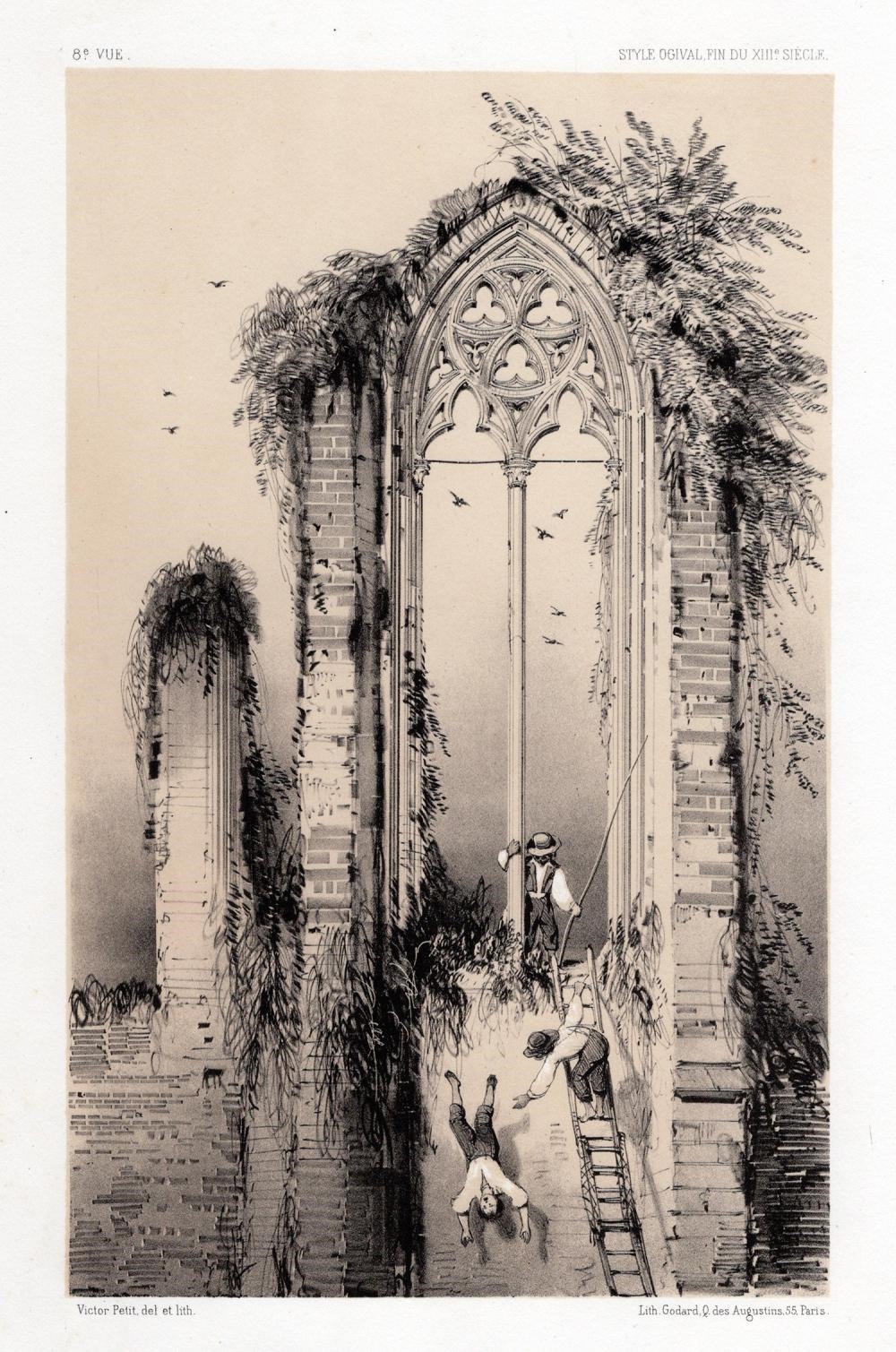 Victor Petit | ORIGINAL 1800s Victor Petit Lithograph Church of ...