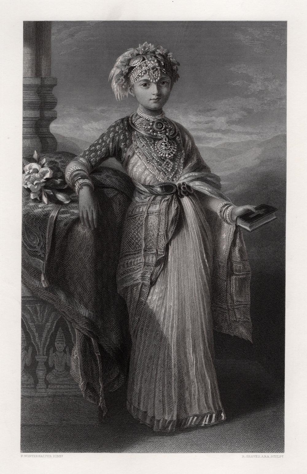 Franz Xaver Winterhalter | Portrait of Mrs Ackermann, three-quarter ...