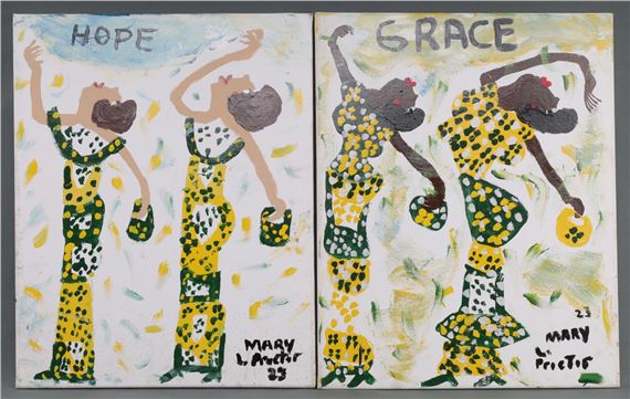 Mary Louise Proctor | MARY PROCTOR BLACK AMERICANA FOLK ART LOT OF 2 ...