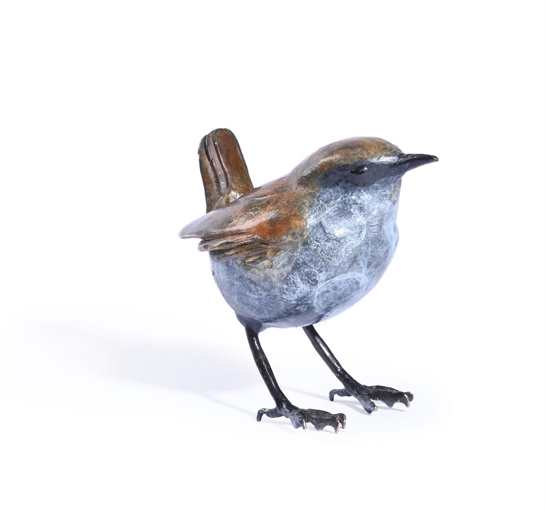 Steve Boss | λ A LIFE-SIZED PATINATED BRONZE MODEL OF A WREN | MutualArt