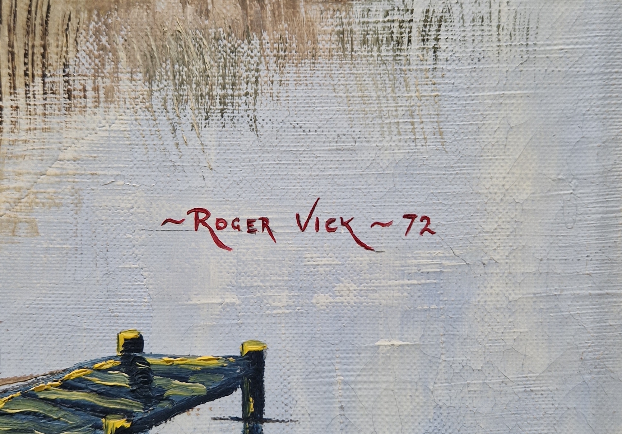 Roger Vick | Roger Vick (1938-2009) Oil on canvas Wetland landscape ...