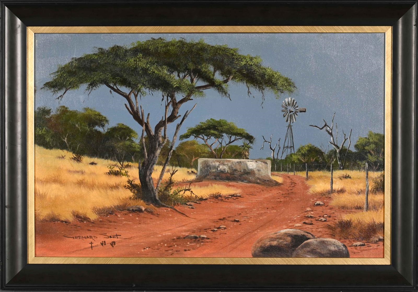 Gerhard Smit | Large Tree with Windmill | MutualArt