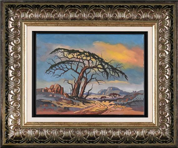 Gerrit Pitout | Landscape with Acacia Tree | MutualArt