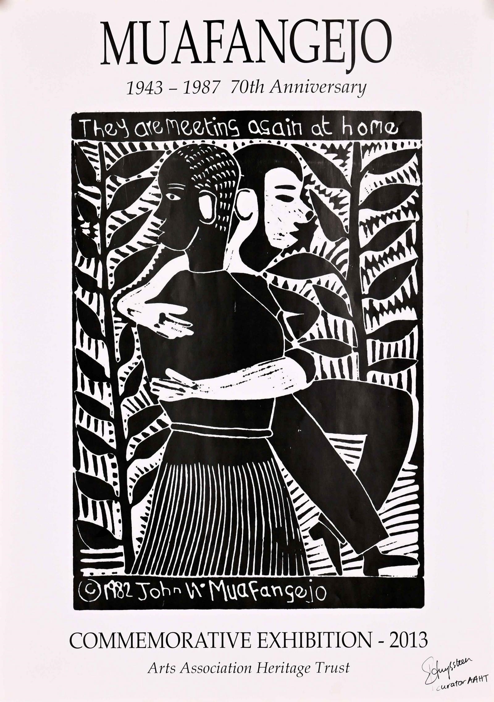 John Ndevasia Muafangejo | MOTHER AND CHILD (1979) | MutualArt