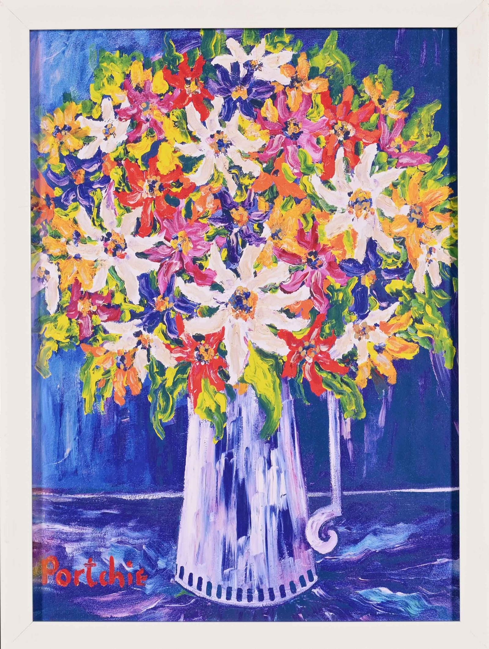 Portchie | Still Life with Flowers in a Silver Jug | MutualArt