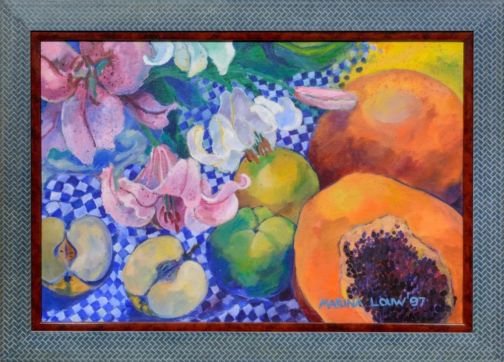 Marina Louw | Still Life Fruits and Flowers | MutualArt