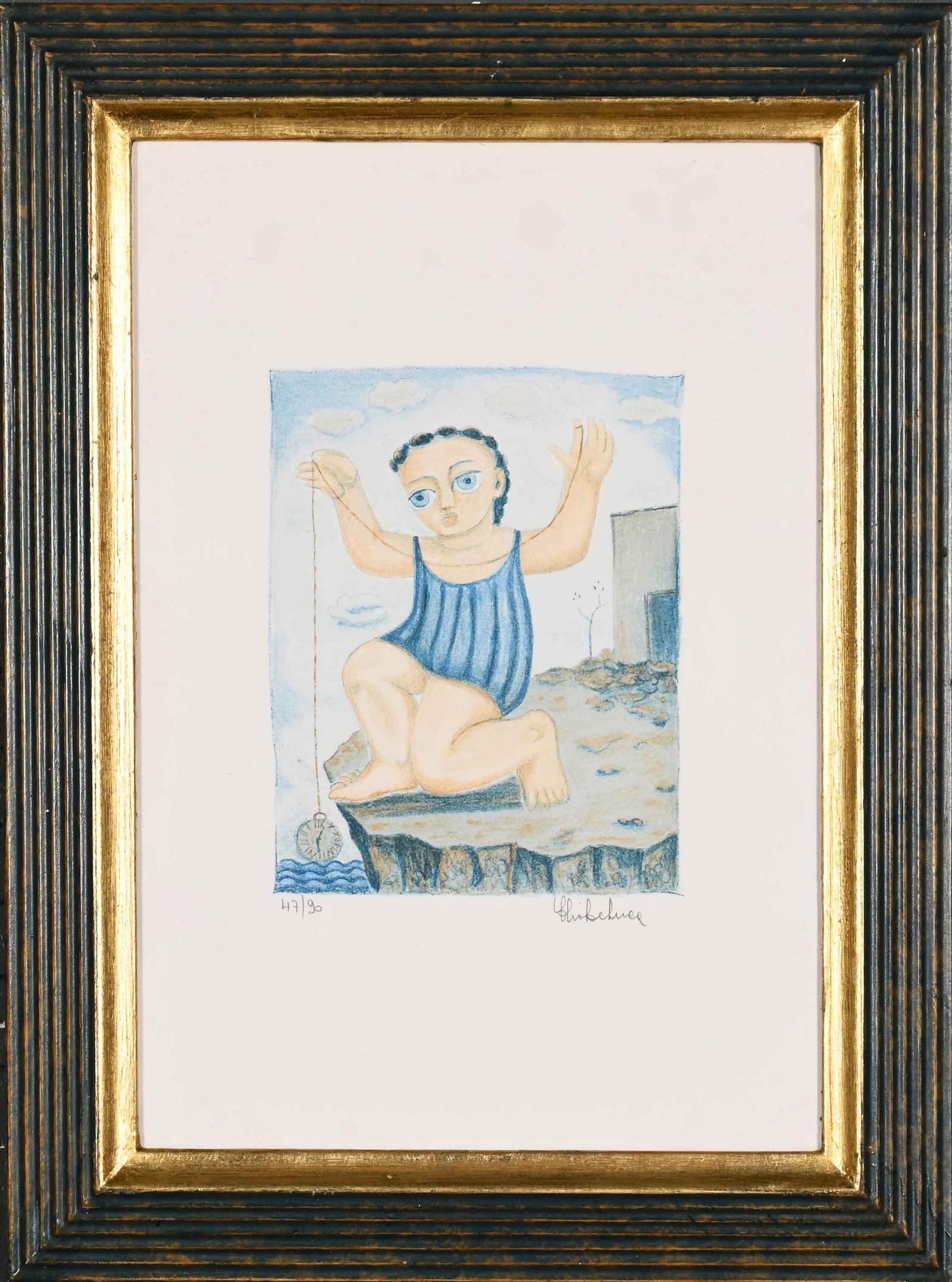 Elio De Luca | Girl Dangling Pocket Watch | MutualArt