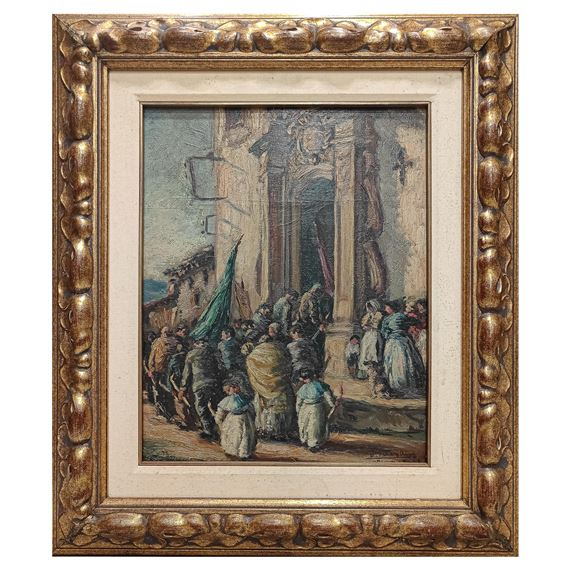 Ramón Ribas Rius | Figuras en procesión | MutualArt