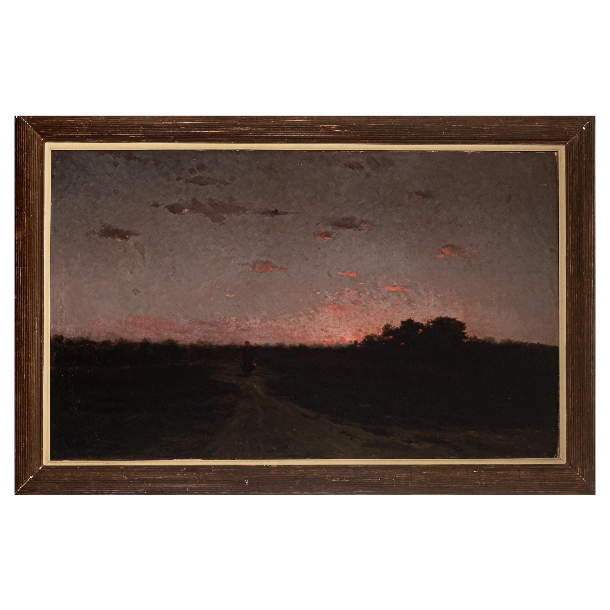 Modest Urgell | Paisaje al atardecer (1891) | MutualArt