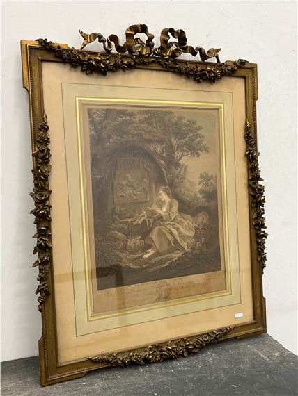 François Boucher | Young girl in light robes with a dove | MutualArt