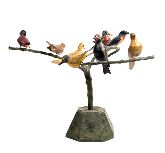 Frank S. Finney | A contemporary Folk Art carving by Frank Finney, nine ...