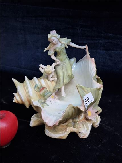 Royal Dux | Star Lot : A large beautiful Royal Dux style art nouveau ...