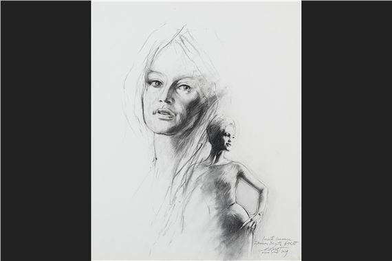 Ernest Pignon | HOMMAGE À BRIGITTE BARDOT, 2019 (2019) | MutualArt