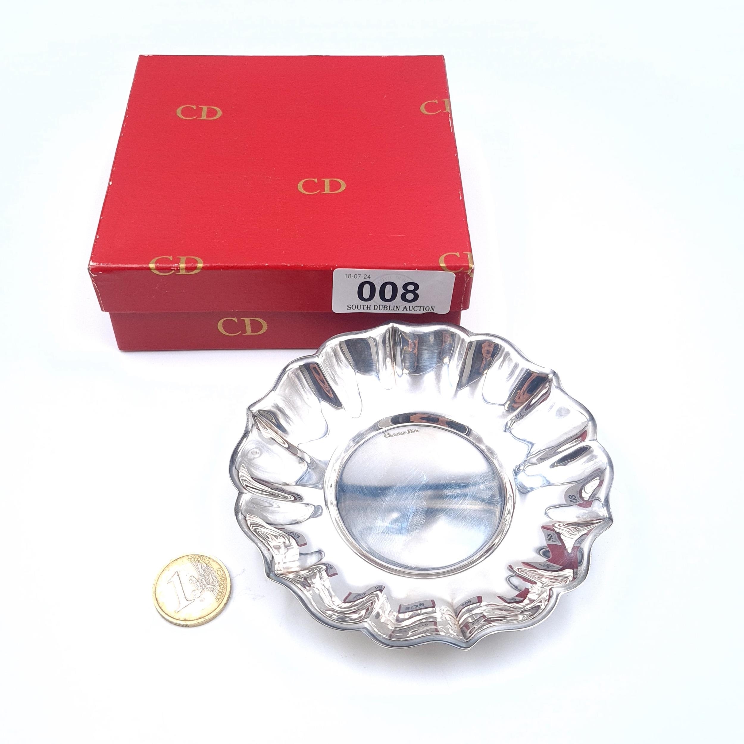Christian Dior | A very pretty sterling silver pin dish with scallop ...