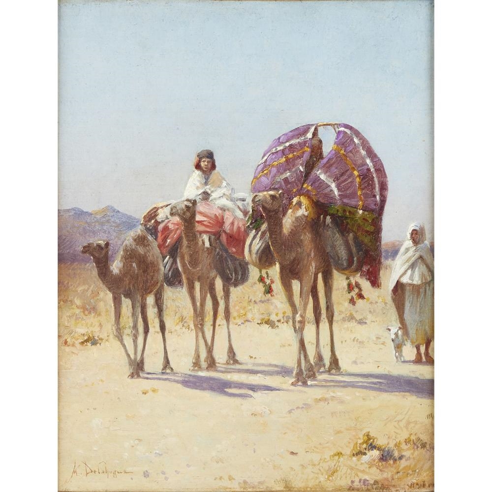 Alexis Auguste Delahogue | Devant les remparts de la ville tunisienne ...