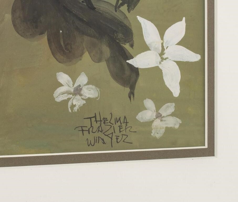 Thelma Frazier Winter | Thelma Frazier Winter Floral Gouache on Paper ...