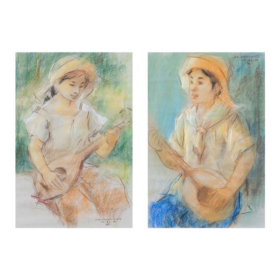 Jun Martinez | a.) Female Guitarist b.) Male Guitarist (2004) | MutualArt
